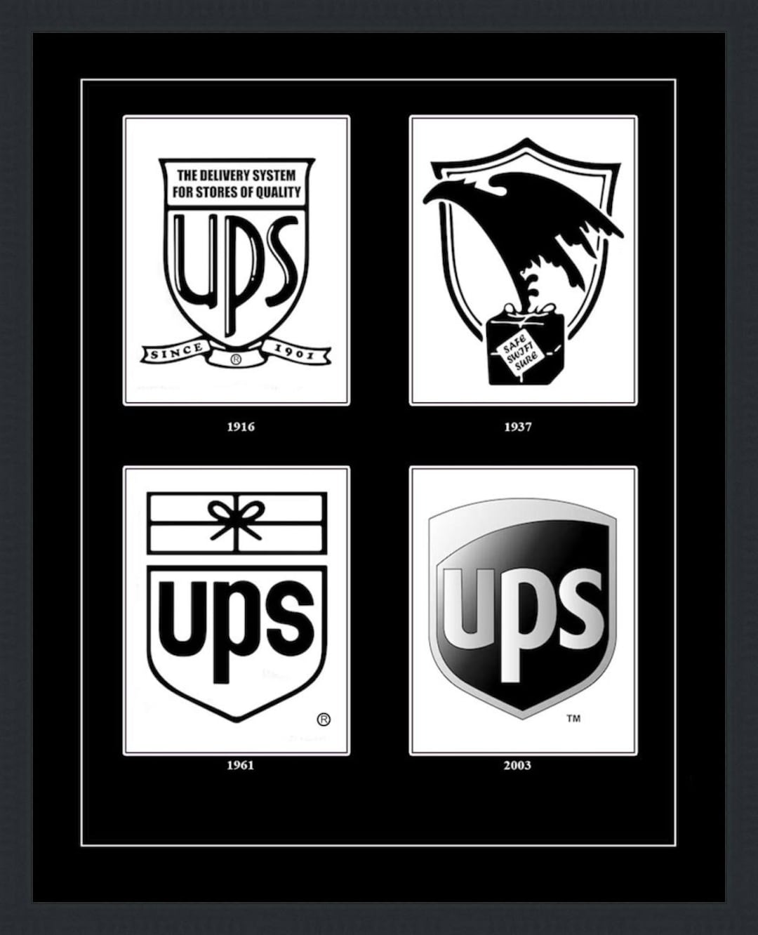 UPS Award Logo History for 1921 to 2003 United Parcel Service Custom ...