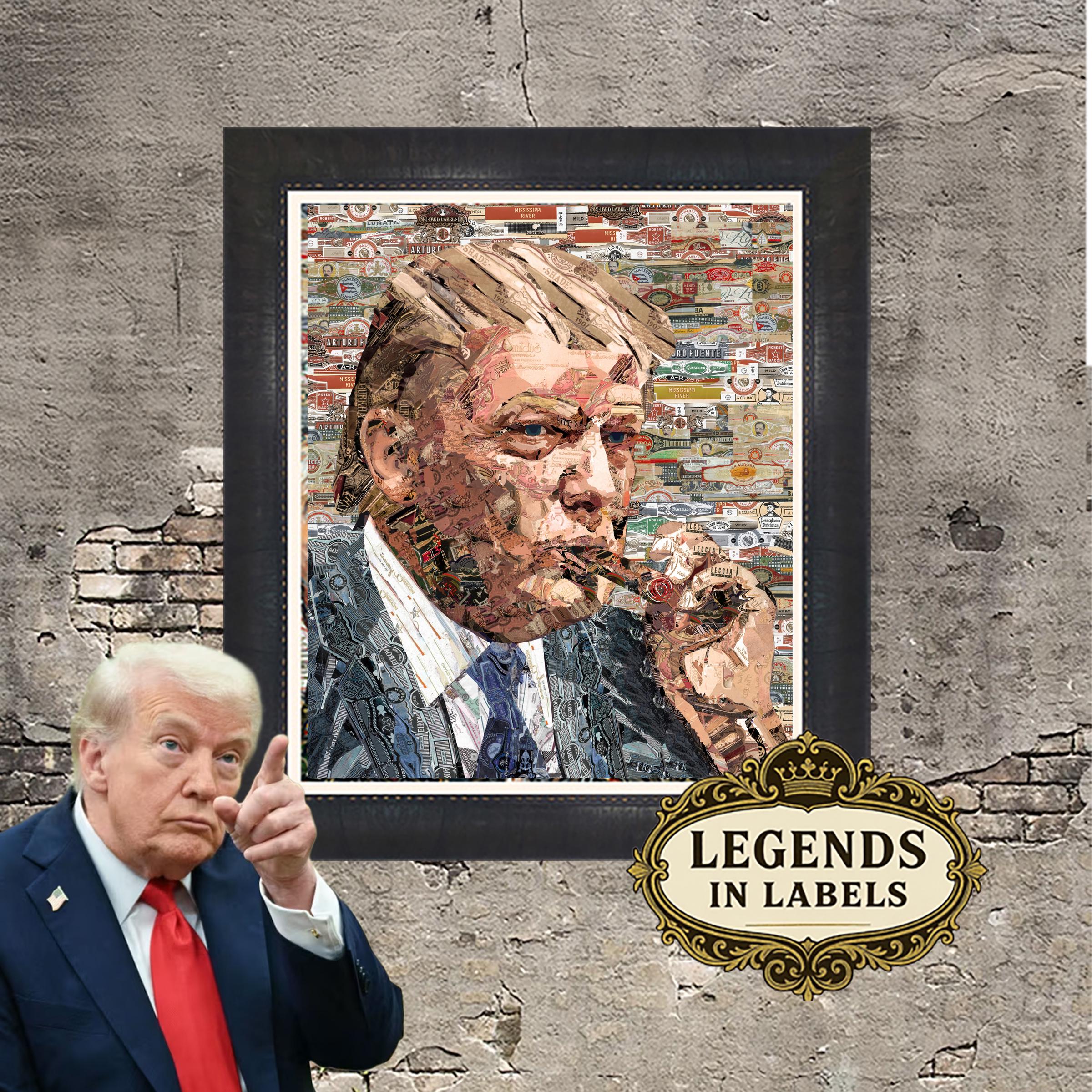 Donald Trump - Cigar Band Art - President Celebration Portrait - Framed ...