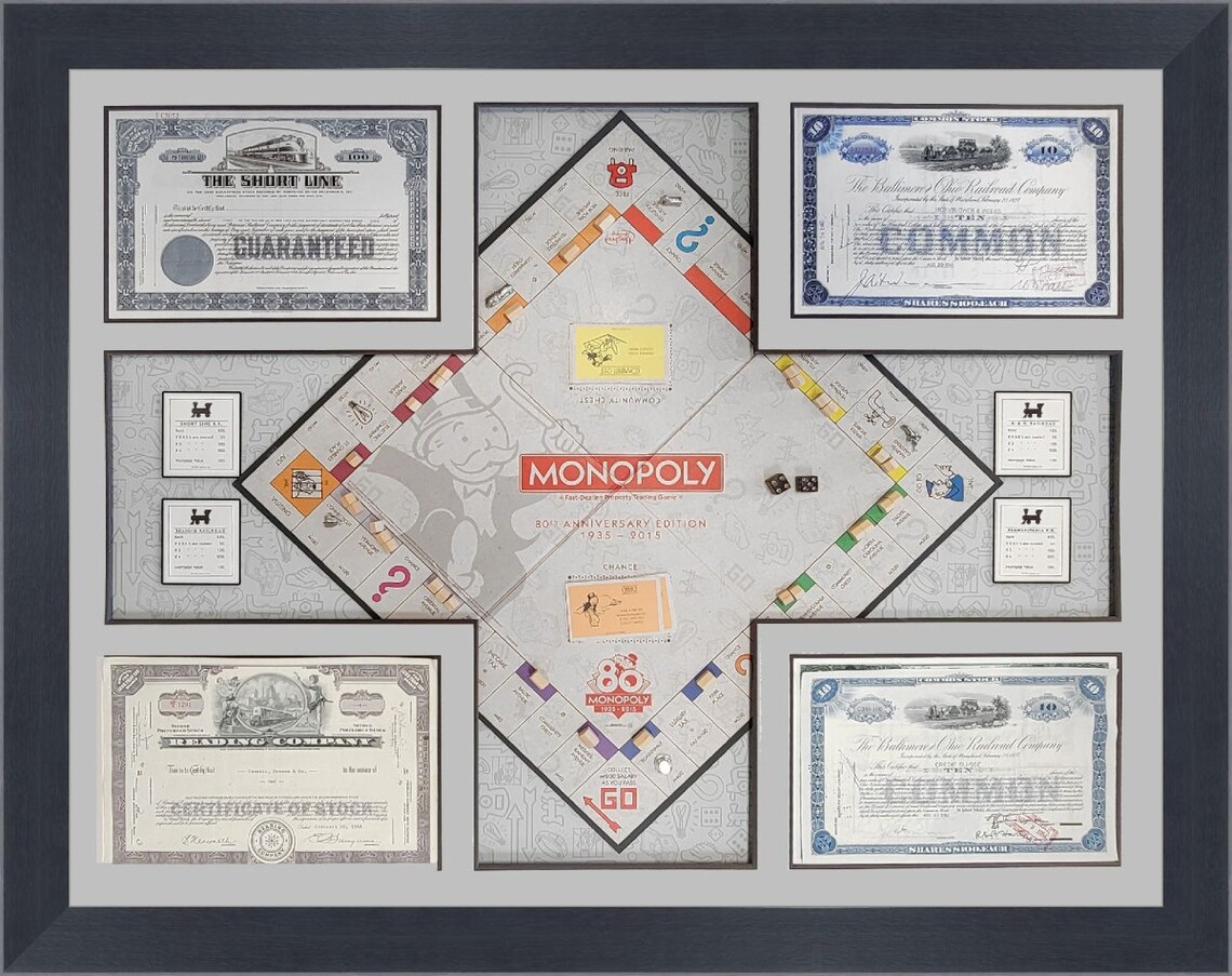 Custom Framed Vintage Monopoly Game Shadowbox - Etsy