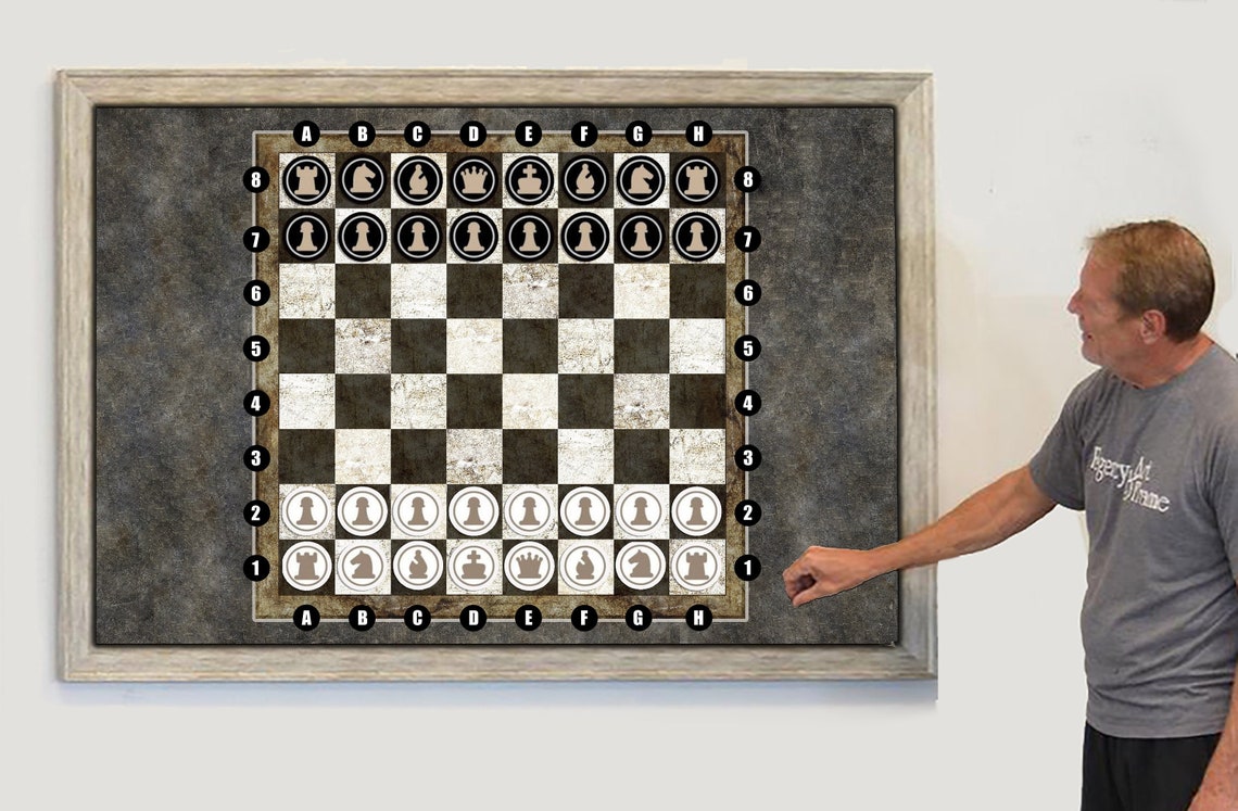 GIANT Wall Chess or Checkers Game With Magnetic Tiles in - Etsy