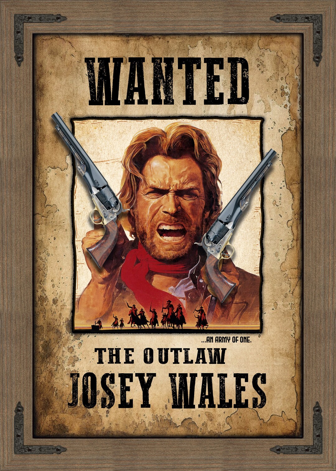 The Outlaw Josey Wales - Western Wall Decor - Clint Eastwood - Etsy