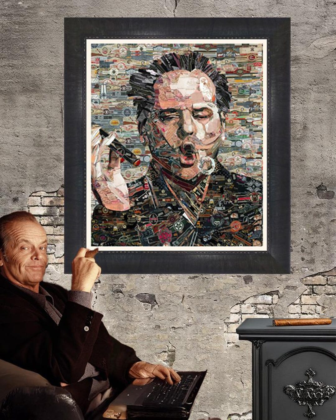 Cigar Band Art Jack Nicholson "i AM WHO I Am" Unique Movie Icon Decor ...
