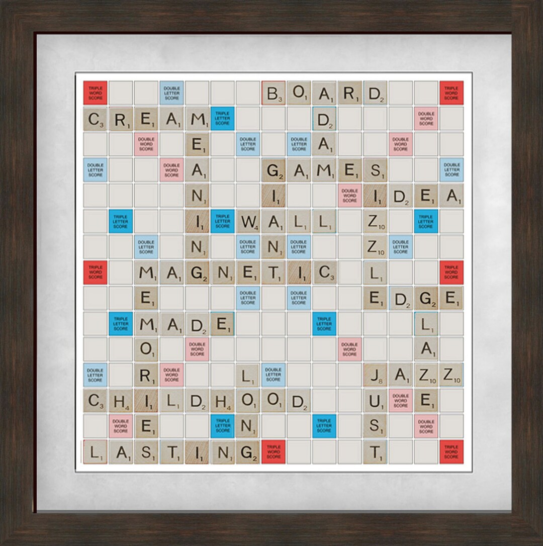 Giant Magnetic Word Game: Custom Hardwood Wall Art (44" X 44") - Etsy