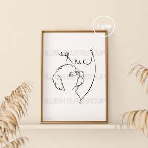 Bichon Line Wall Art, Dog Lovers Gift, Minimalist One Line Drawing ...