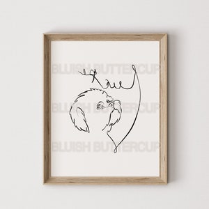 Bichon Line Wall Art, Dog Lovers Gift, Minimalist One Line Drawing ...