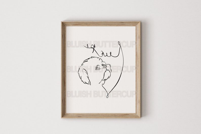 Bichon Line Wall Art, Dog Lovers Gift, Minimalist One Line Drawing ...