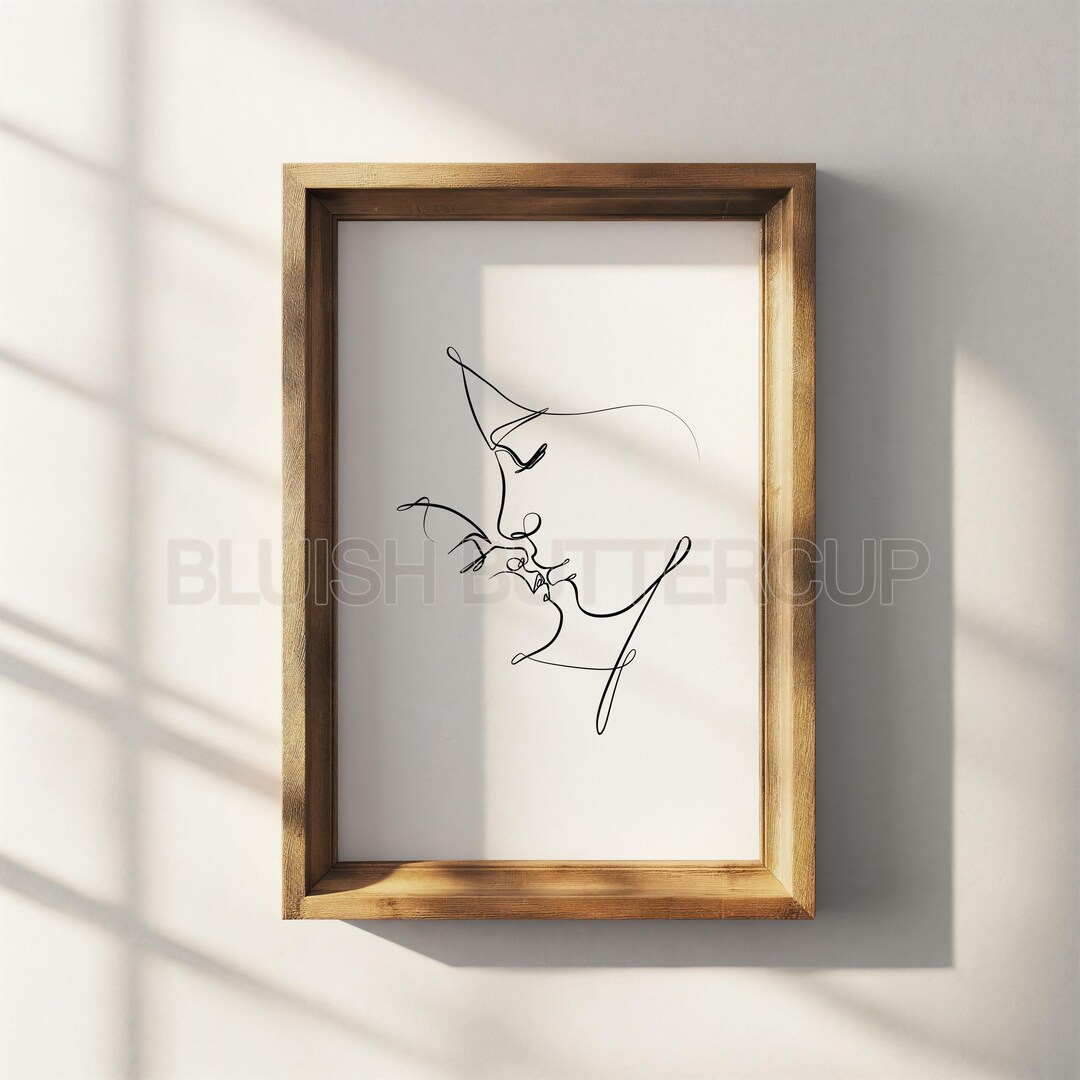 Nursery Wall Art, Mother Child One Line Drawing, Single Line Print ...
