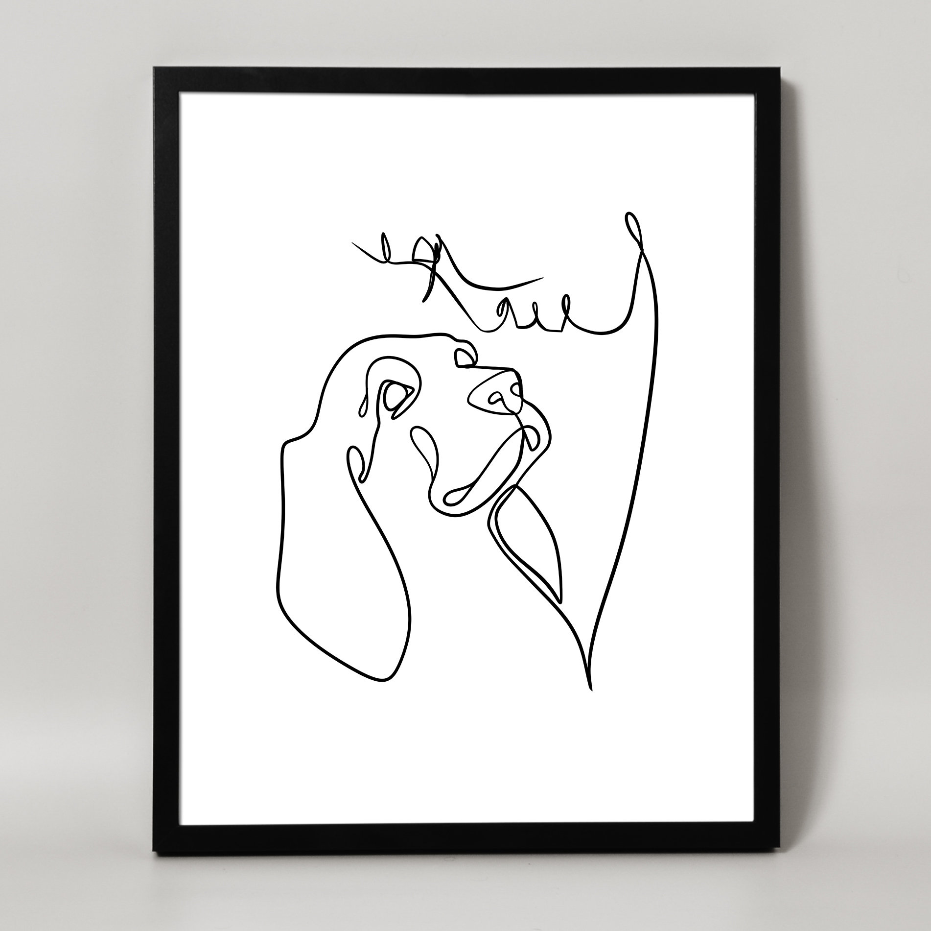 Cocker Spaniel Line Art Minimalist Wall Art Print, Digital Single Line ...