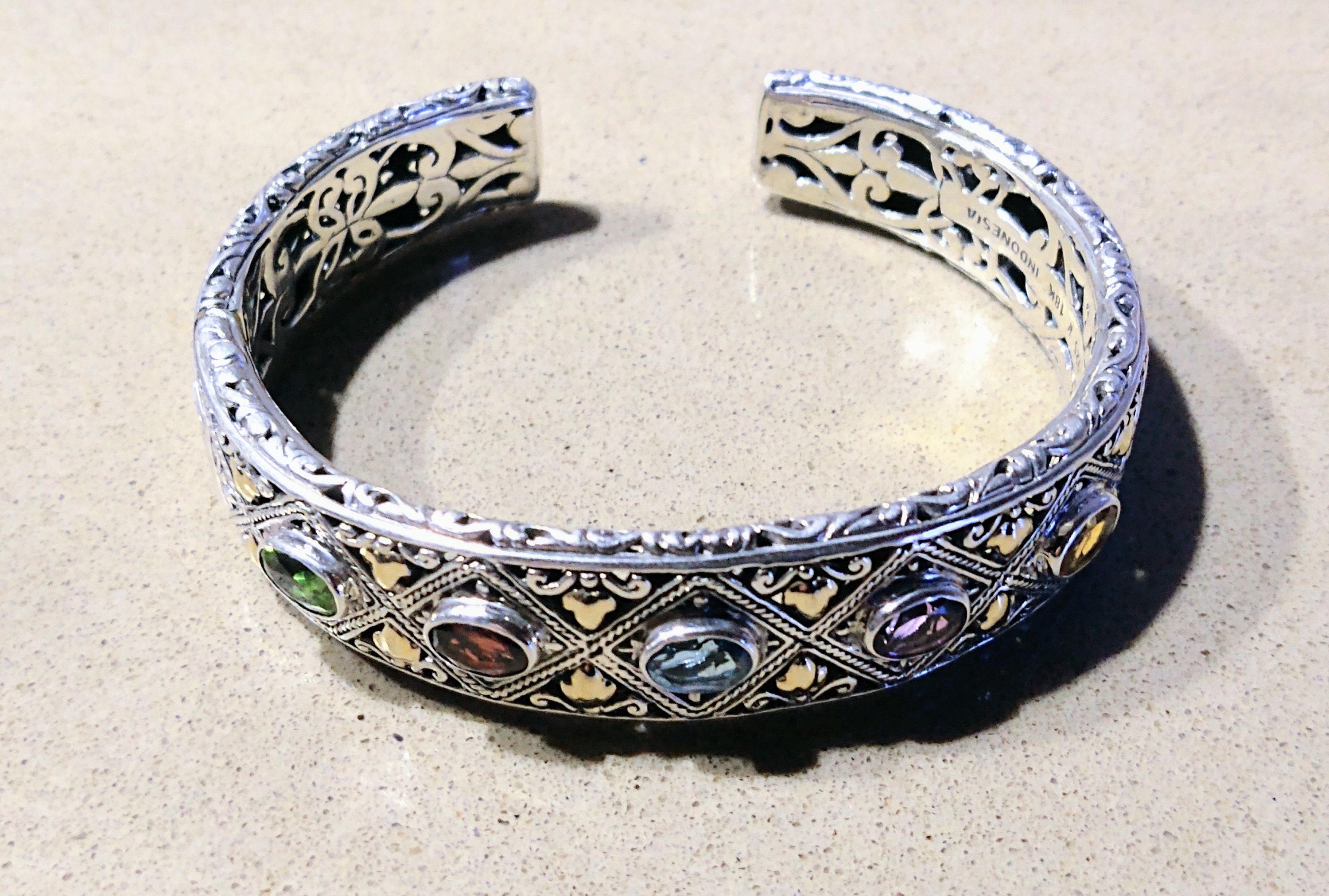 Robert Manse Multi Gemstone Sterling Silver With 18k Solid Gold Accent ...