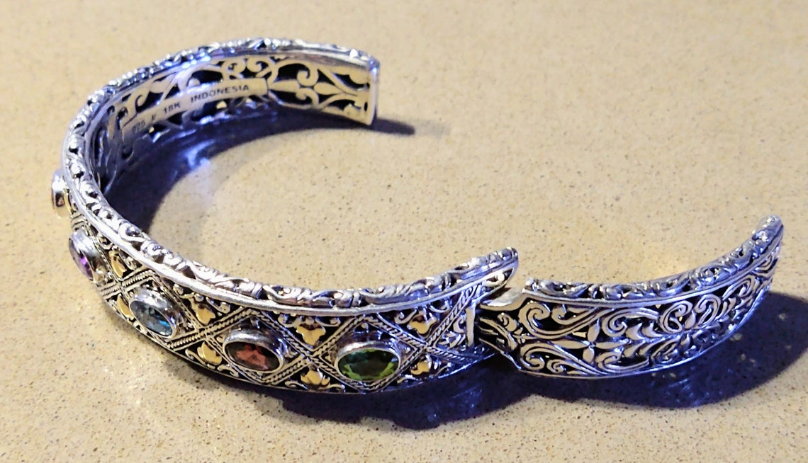 Robert Manse Multi Gemstone Sterling Silver With 18k Solid Gold Accent ...