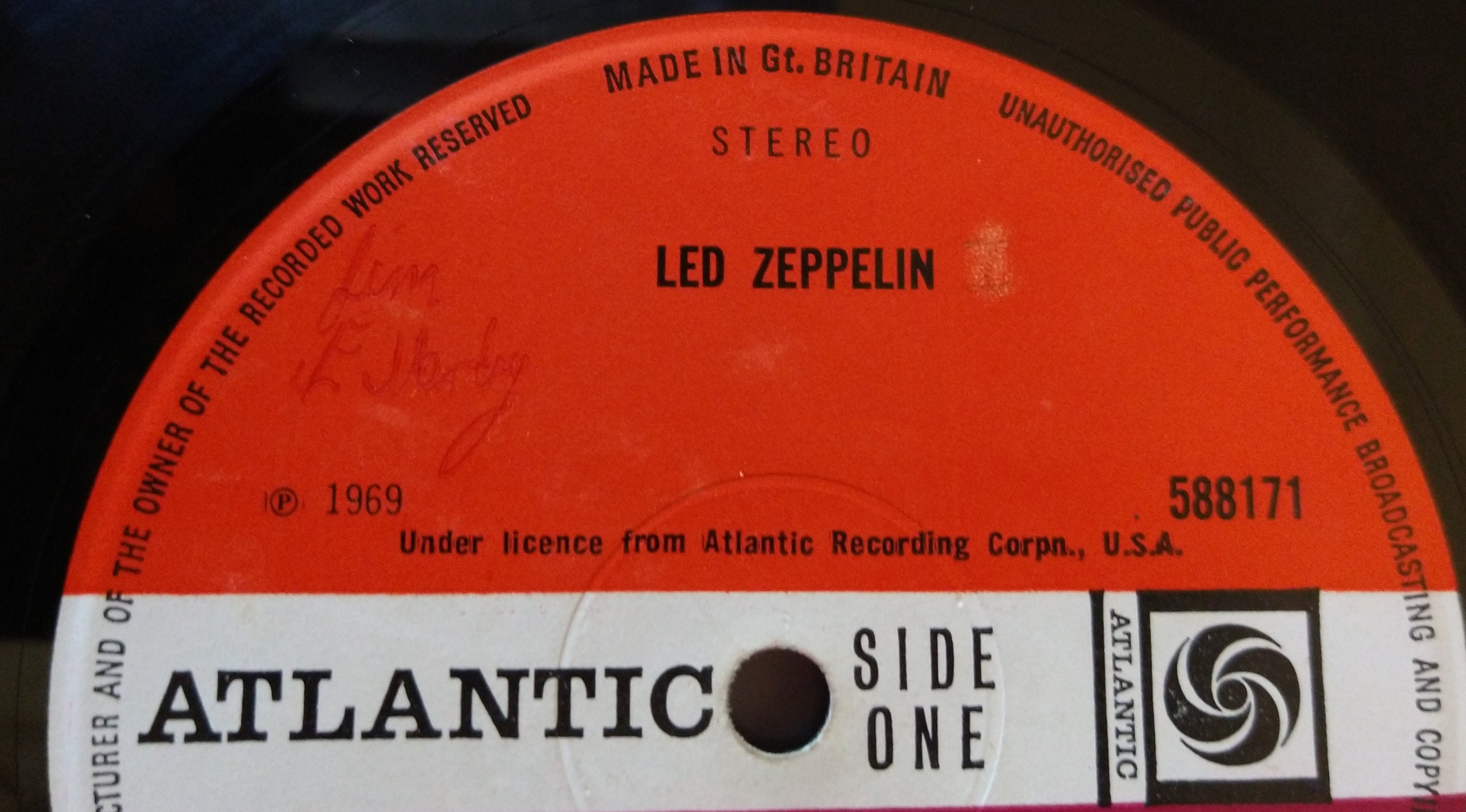 Led Zeppelin Turquoise 1969 First U.K Pressed LP 588171 Top Condition ...