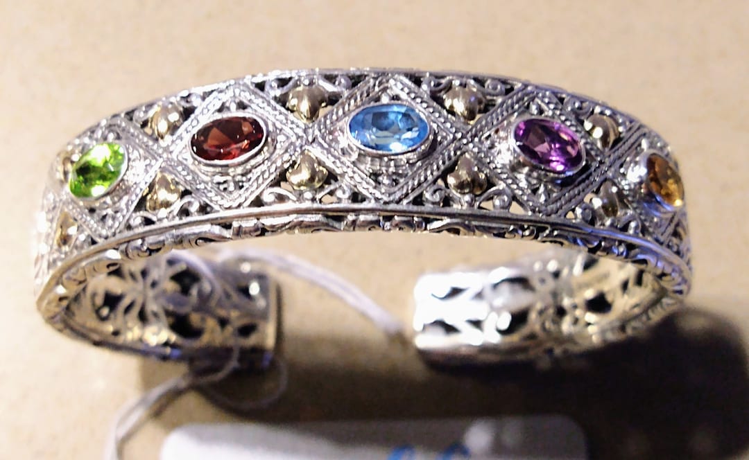 Robert Manse Multi Gemstone Sterling Silver With 18k Solid Gold Accent ...