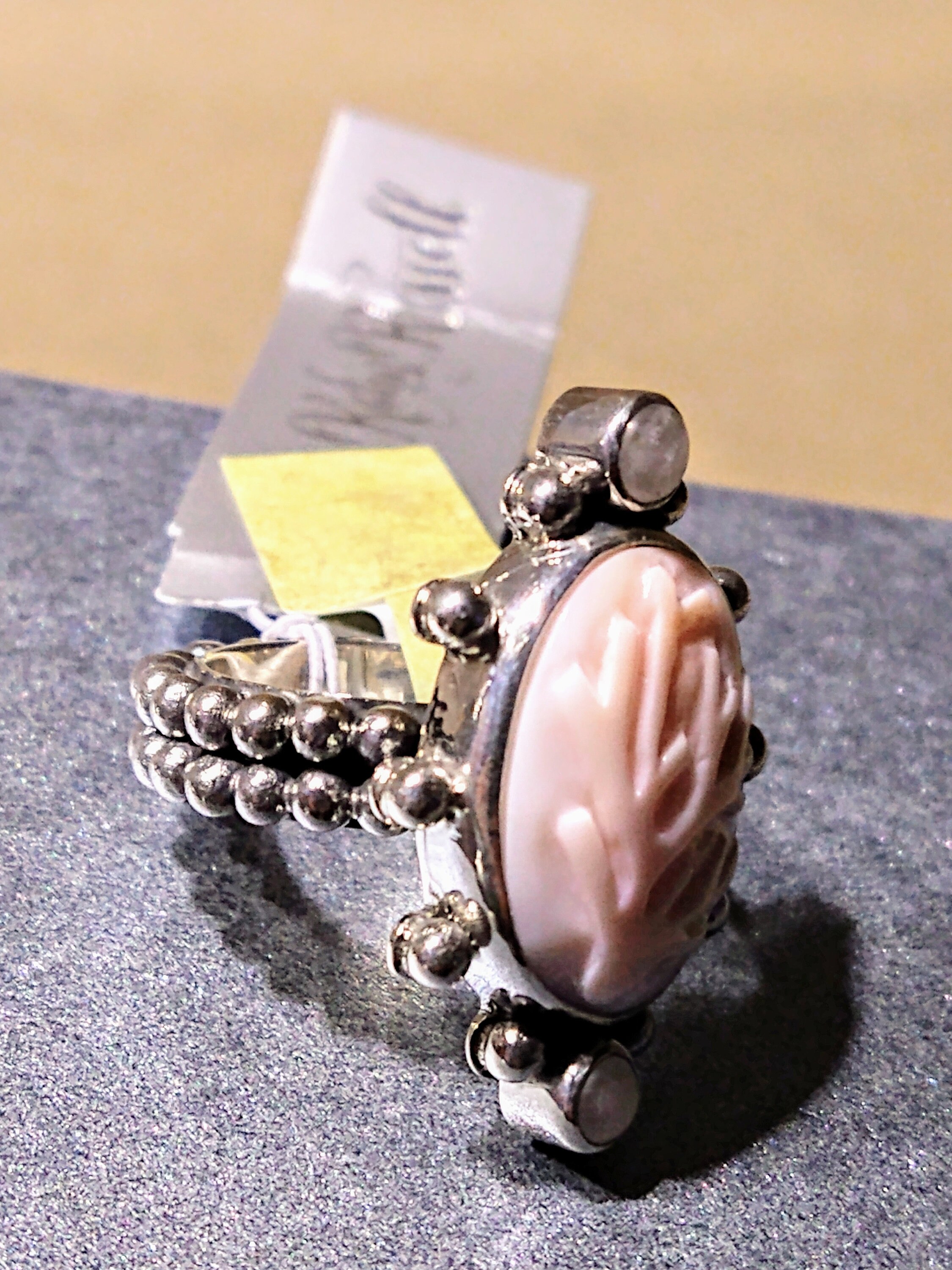 Amy Kahn Russell Carved Rose Quartz Coral Ring Sterling Silver - Etsy