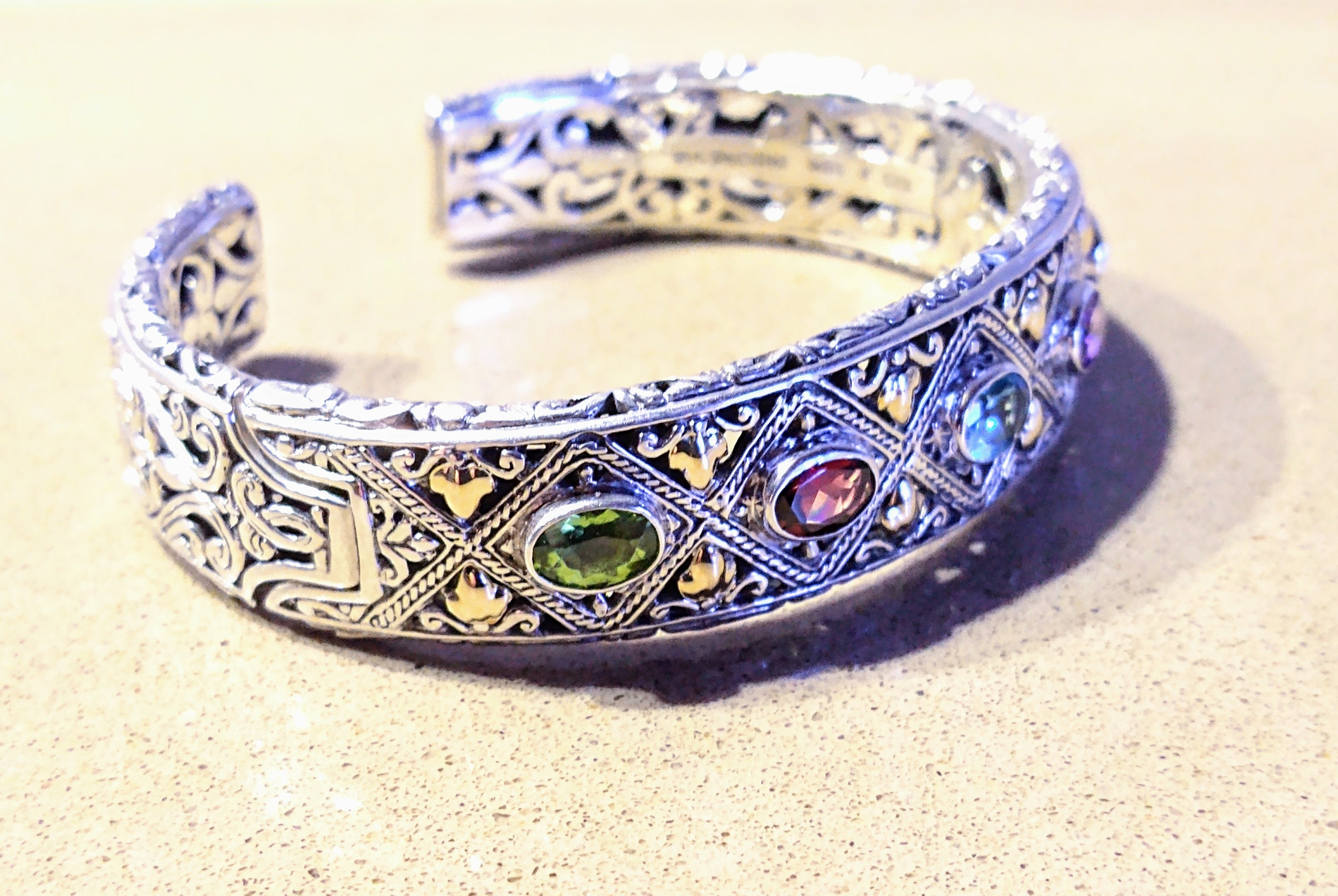 Robert Manse Multi Gemstone Sterling Silver With 18k Solid Gold Accent ...