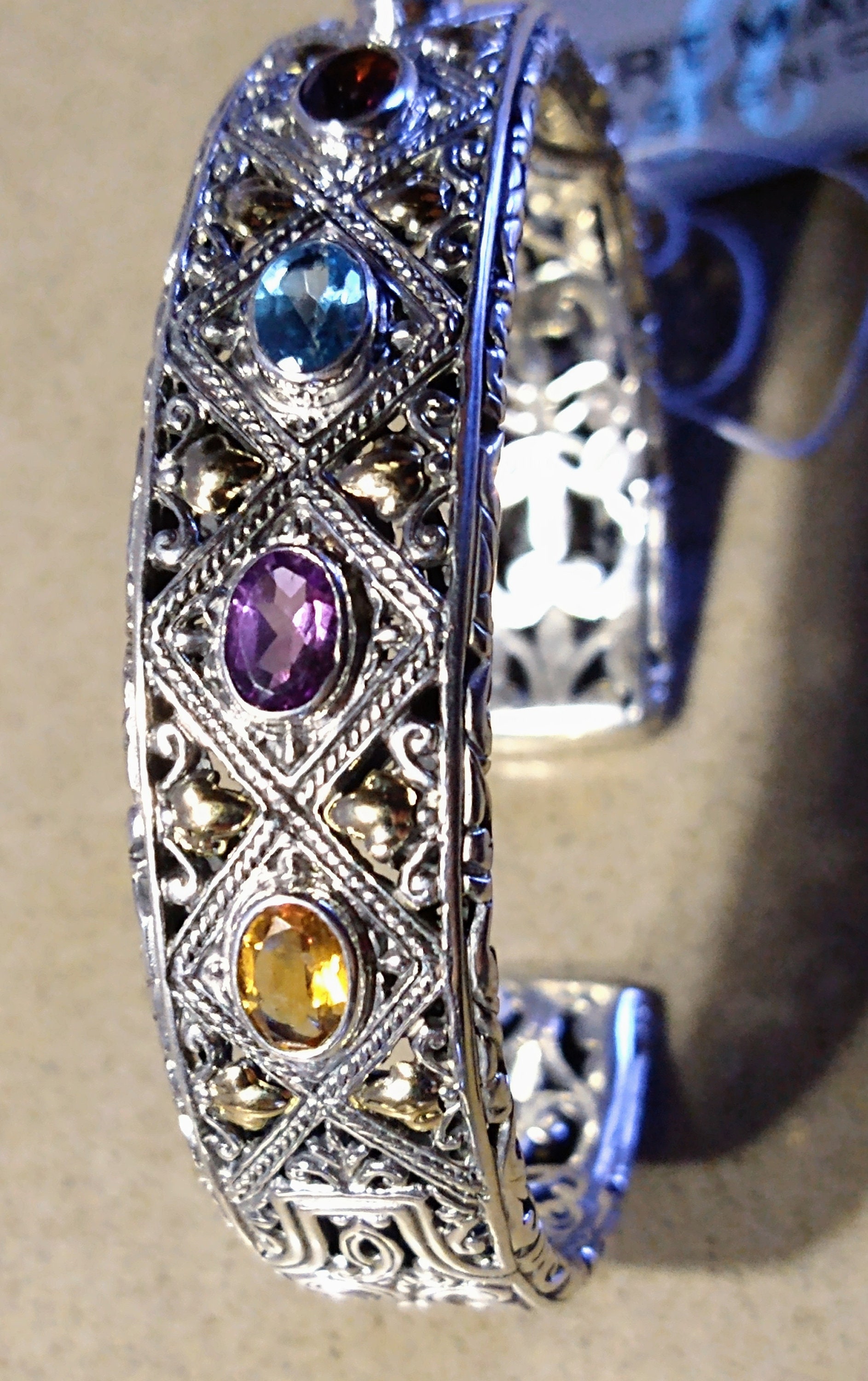 Robert Manse Multi Gemstone Sterling Silver With 18k Solid Gold Accent ...