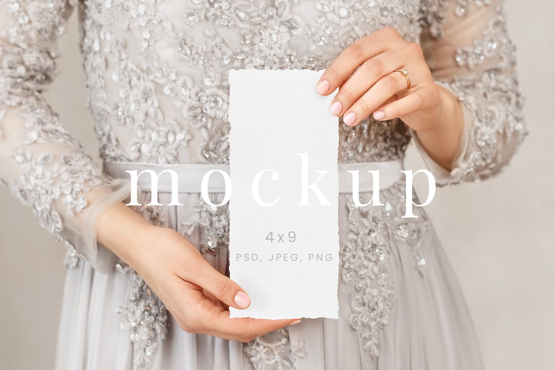 Program Card, Wedding Program Mockup, Blank Program Mockup, Reception ...