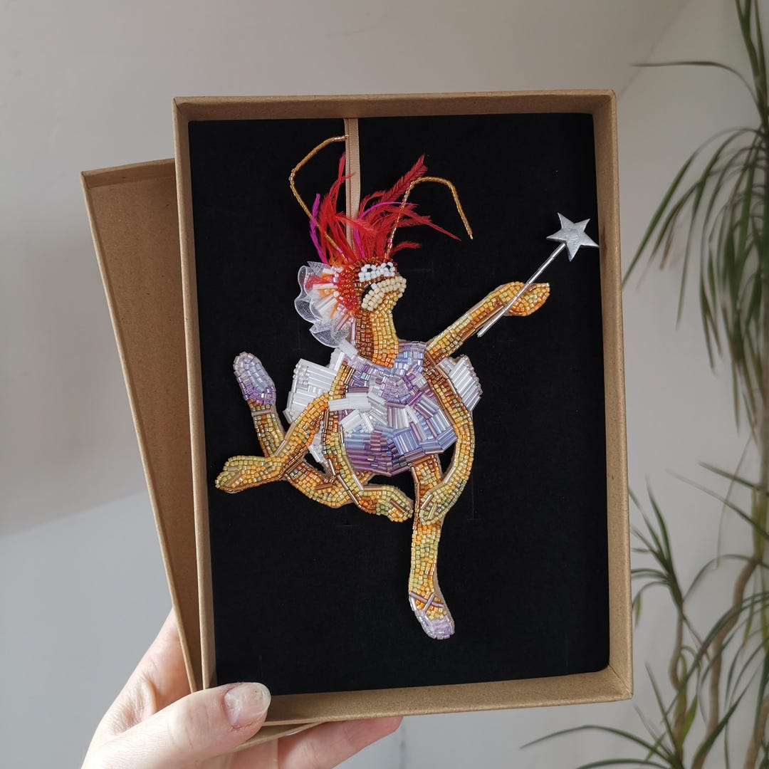 PEPE PRAWN MUPPETS From Space Dancing Tutu Not A Shrimp Beaded Painting ...