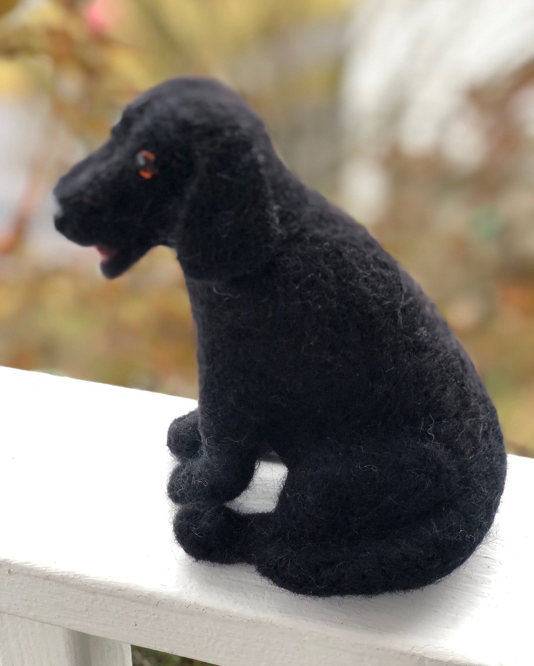 Felted Black Lab, Black Dog, Felt Dog, Dog Gift - Etsy