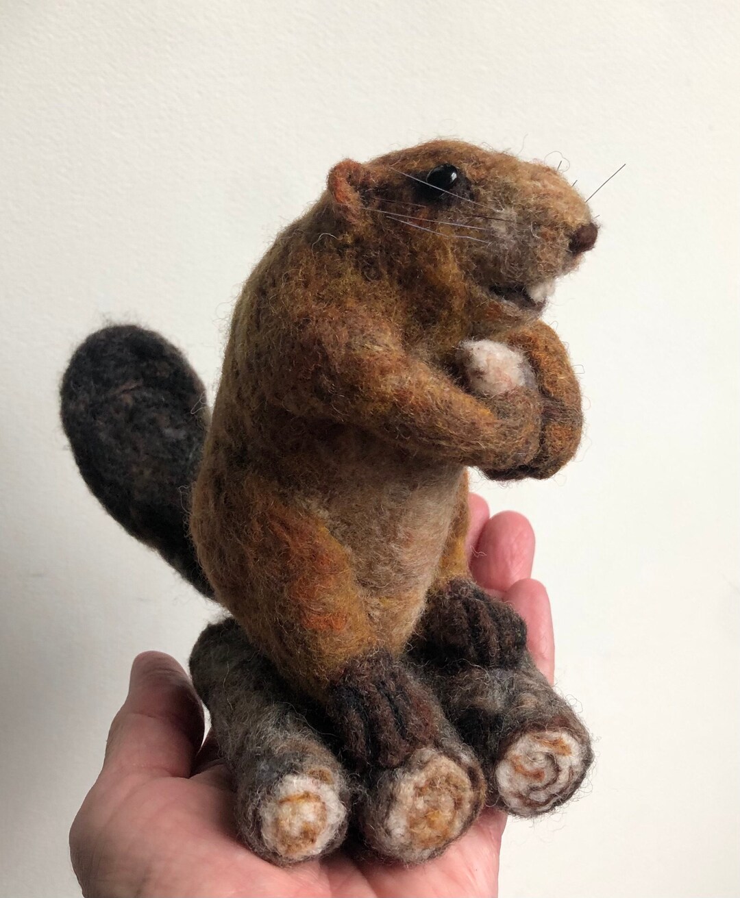 Felted Beaver Beaver Sculpture Animal Lover Gift Beaver - Etsy