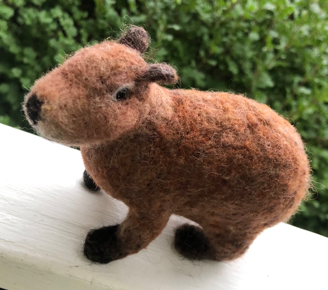 Capybara Felt Wool Capybara Sculpted Capybara - Etsy
