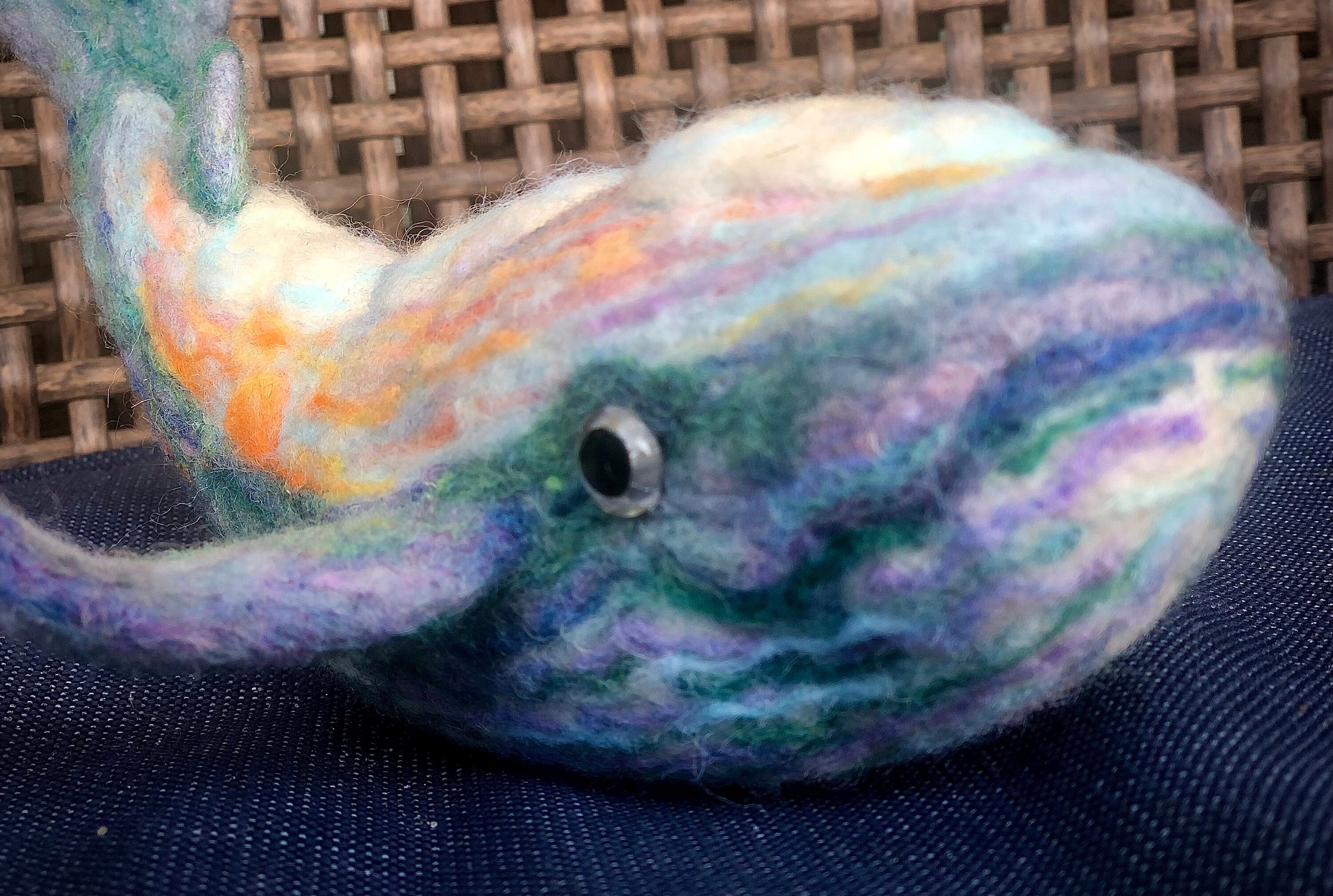 Felted Whale, Wool Whale Felting, Wool Ocean Art, Animal Gift Felted ...