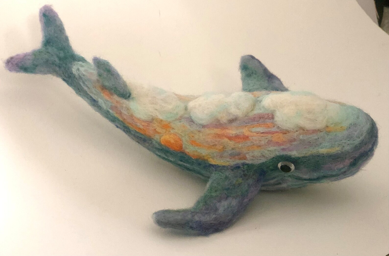 Felted Whale, Wool Whale Felting, Wool Ocean Art, Animal Gift Felted ...
