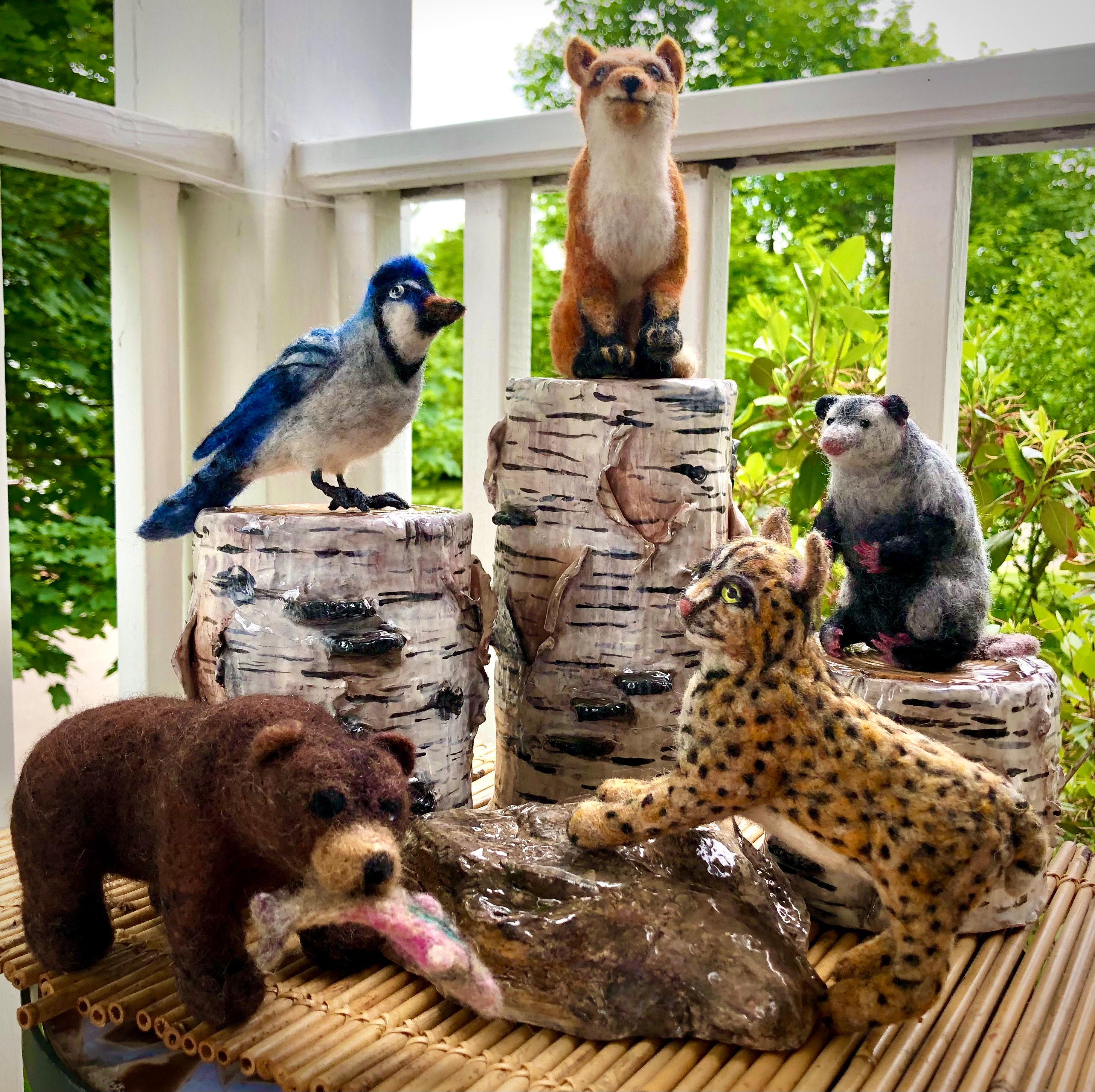 Felted Bobcat, Wool Sculpted Bobcat, Bobcat Art, Bobcat Ornament, Red ...