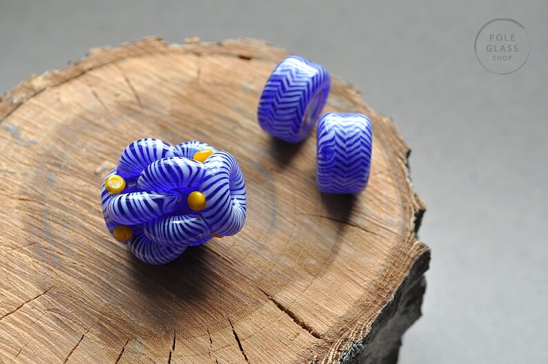 Blue Irish glass beads. Viking beads. Hiberno-norse beads. | Etsy