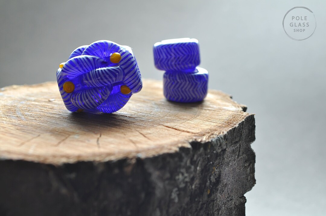 Blue Irish Glass Beads. Viking Beads. Hiberno-norse Beads. Reenactment ...