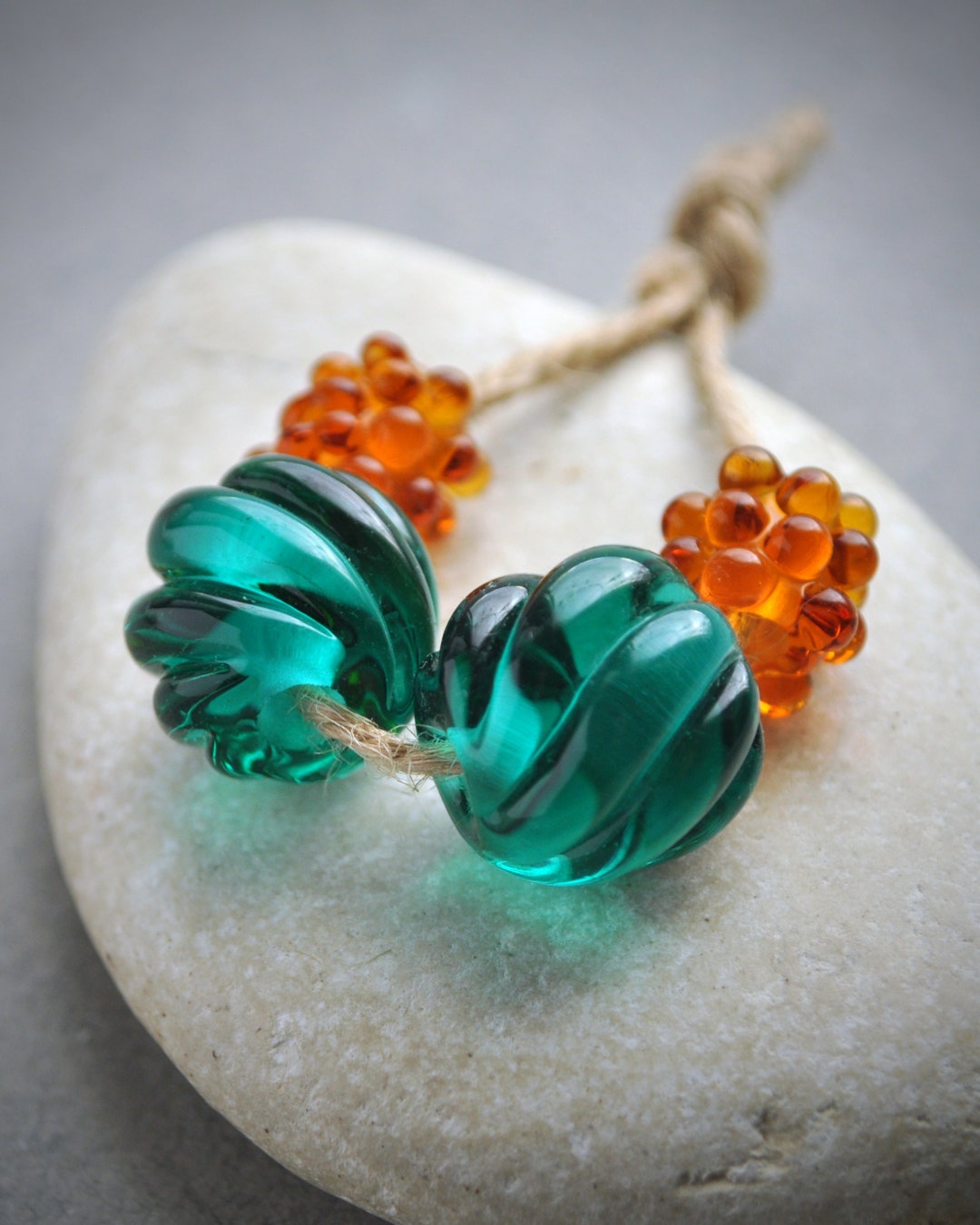 Irish Glass Bead Set. Replica of Beads From the Early Medieval Period ...