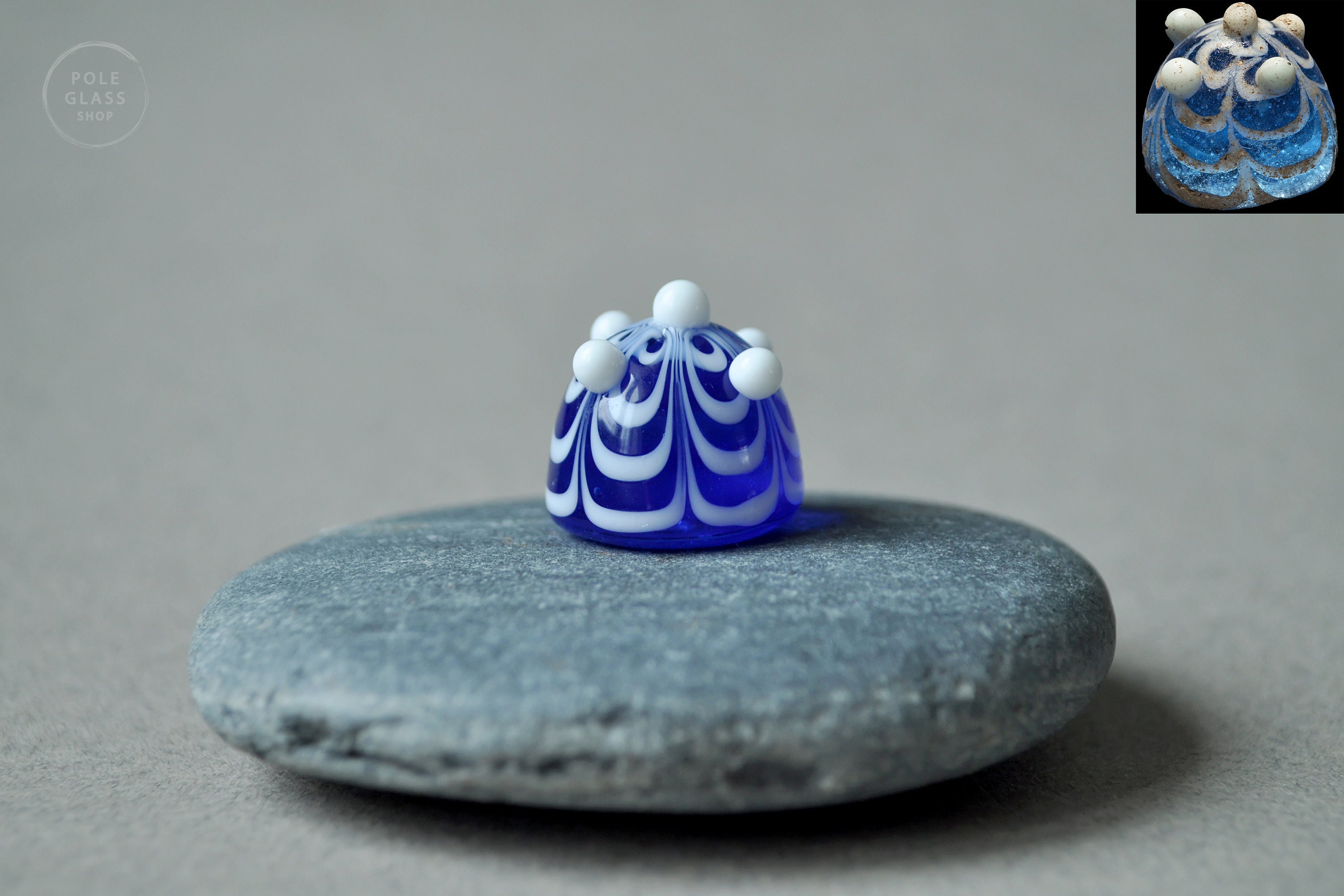 Blue Glass Gaming Piece Discovered at Lindisfarne. Replica of | Etsy UK