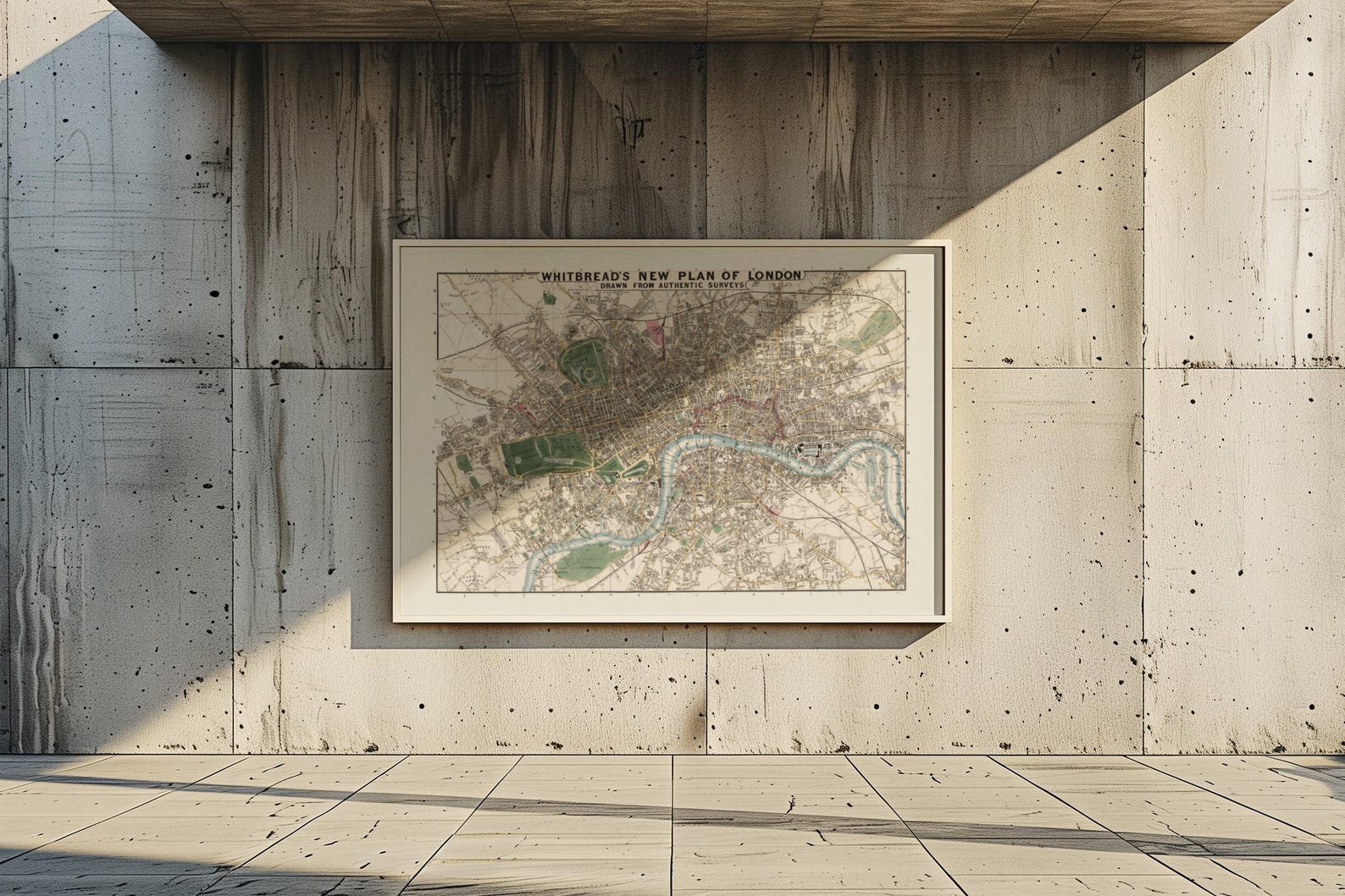 Vintage London Map Print, Whitbread’s New Plan of London 1853 Poster ...