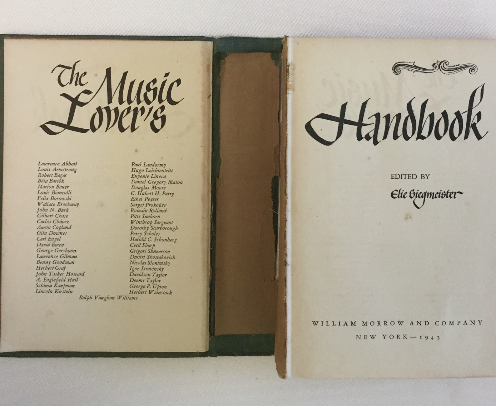 Antique Book Music the Music Lover's Handbook Printed 1943 - Etsy
