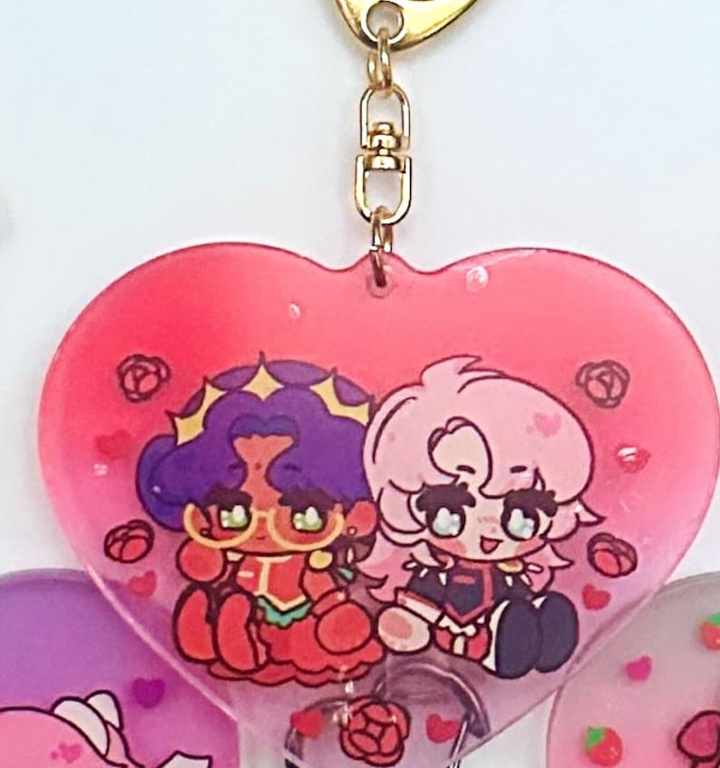 Yuri Heart Keychains - Etsy