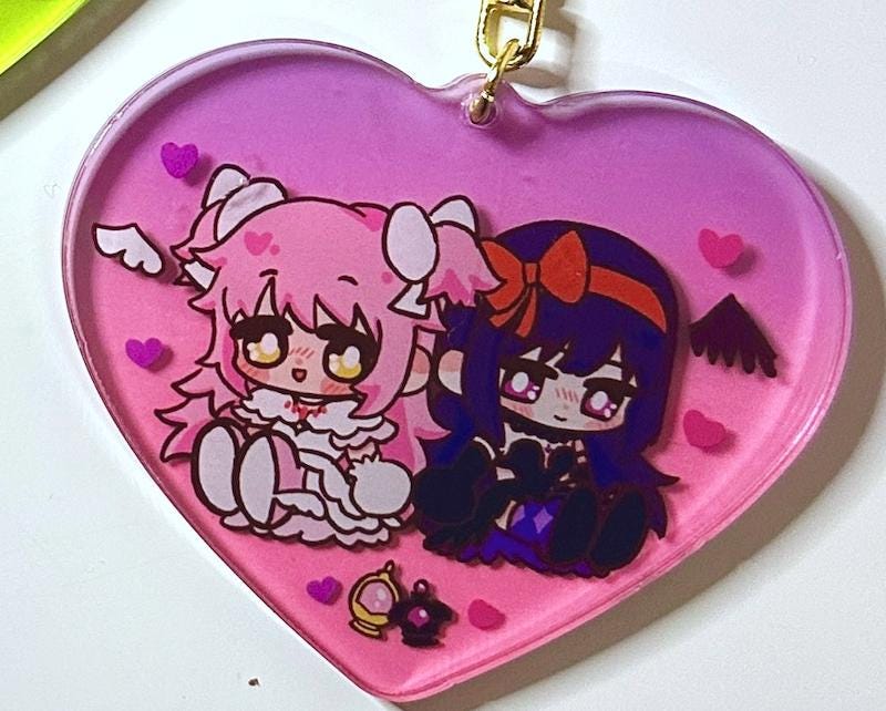 Yuri Heart Keychains - Etsy