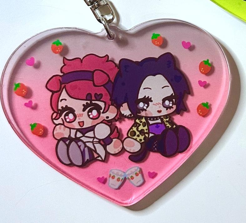 Yuri Heart Keychains - Etsy
