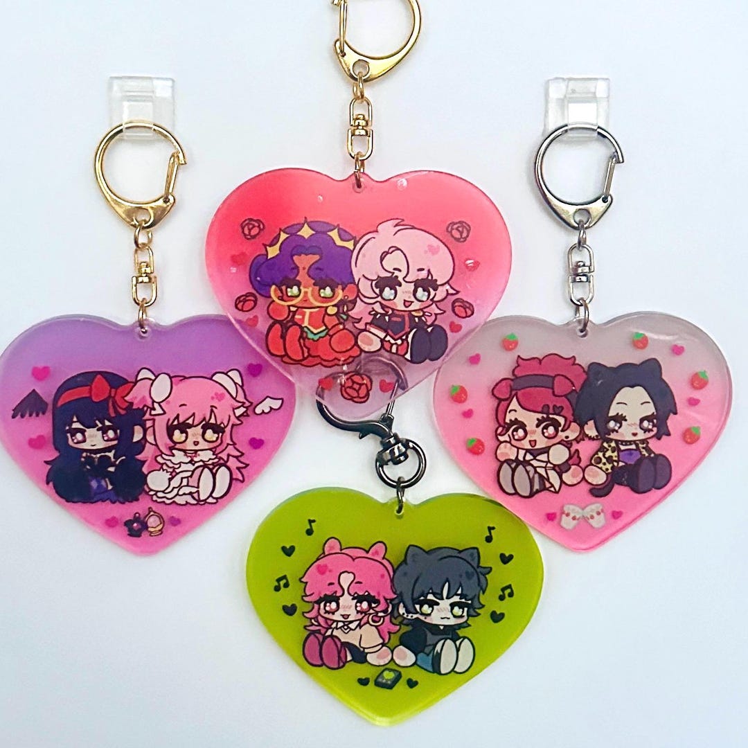 Yuri Heart Keychains - Etsy