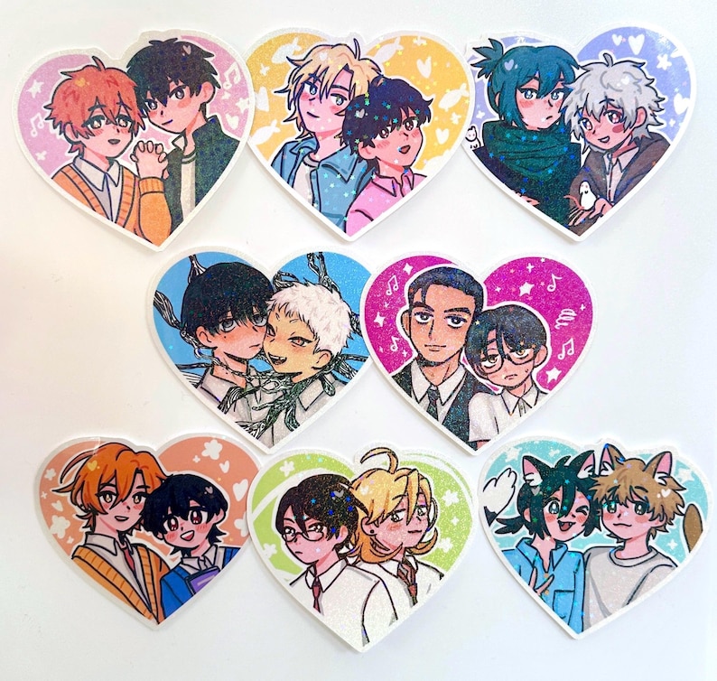 Yaoi Boys Love Holo Stickers - Etsy