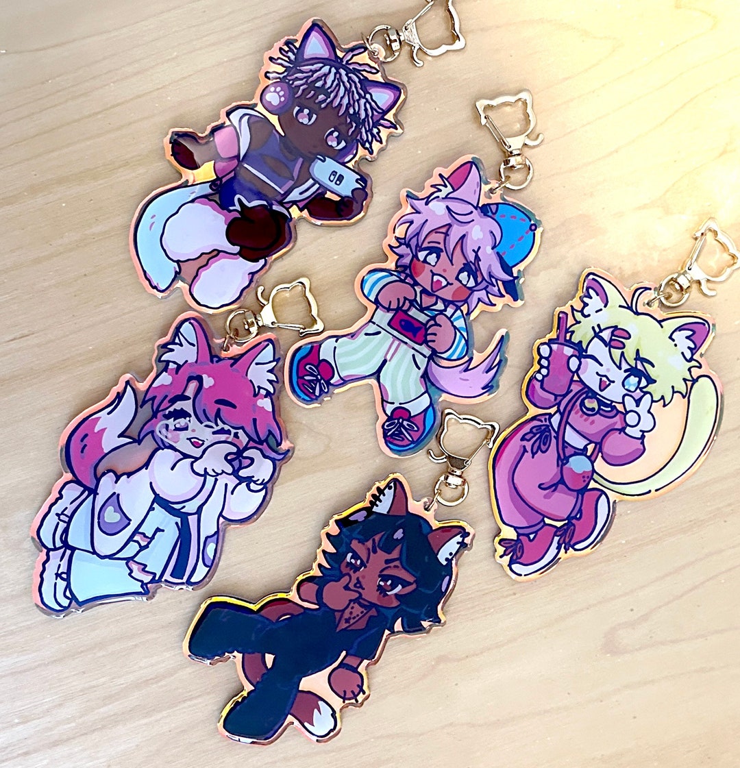 Catboy Cuties Keychain Charm - Etsy