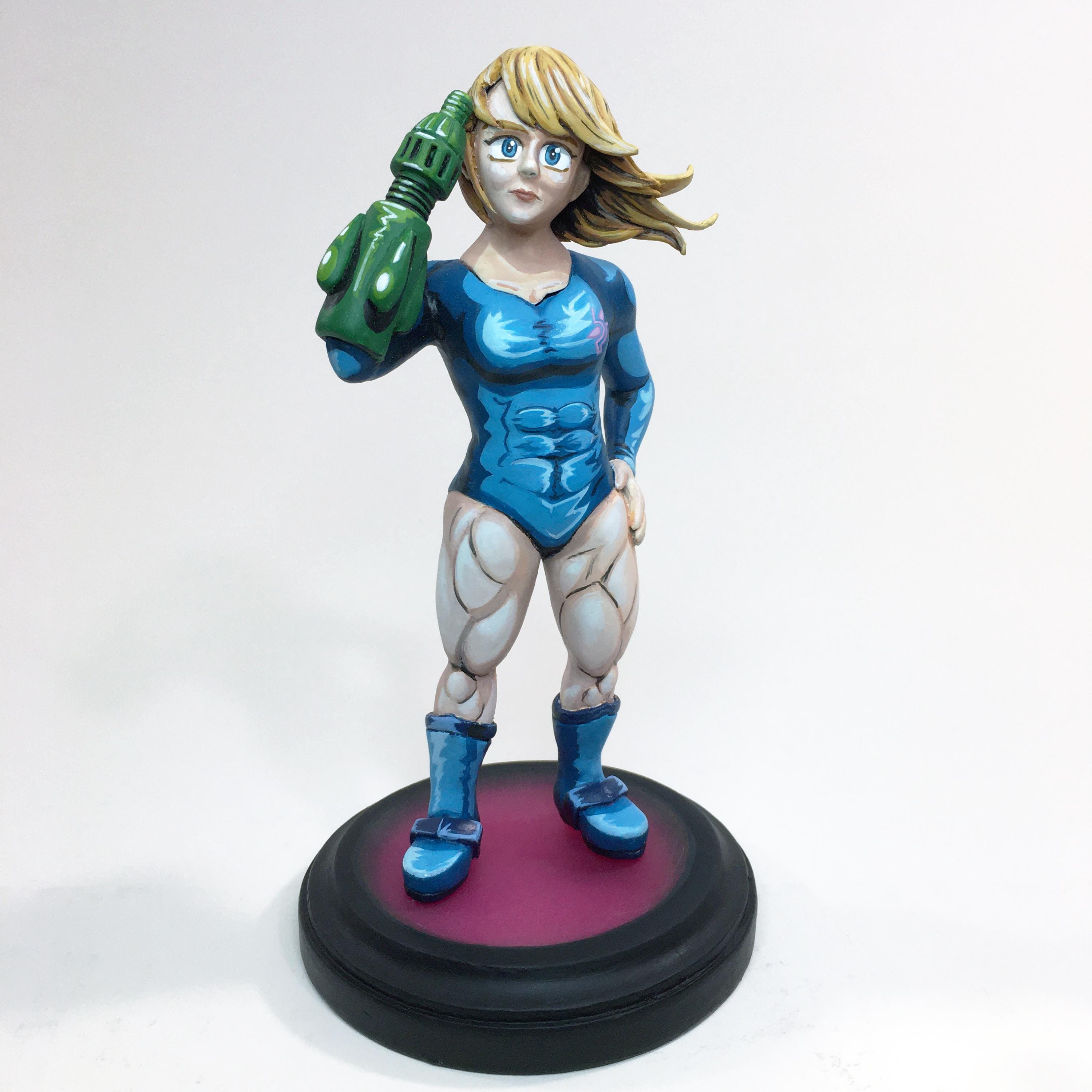 Samus Aran Garage Kit: 1986 Metroid Muscle Mommy, Unassembled Resin ...