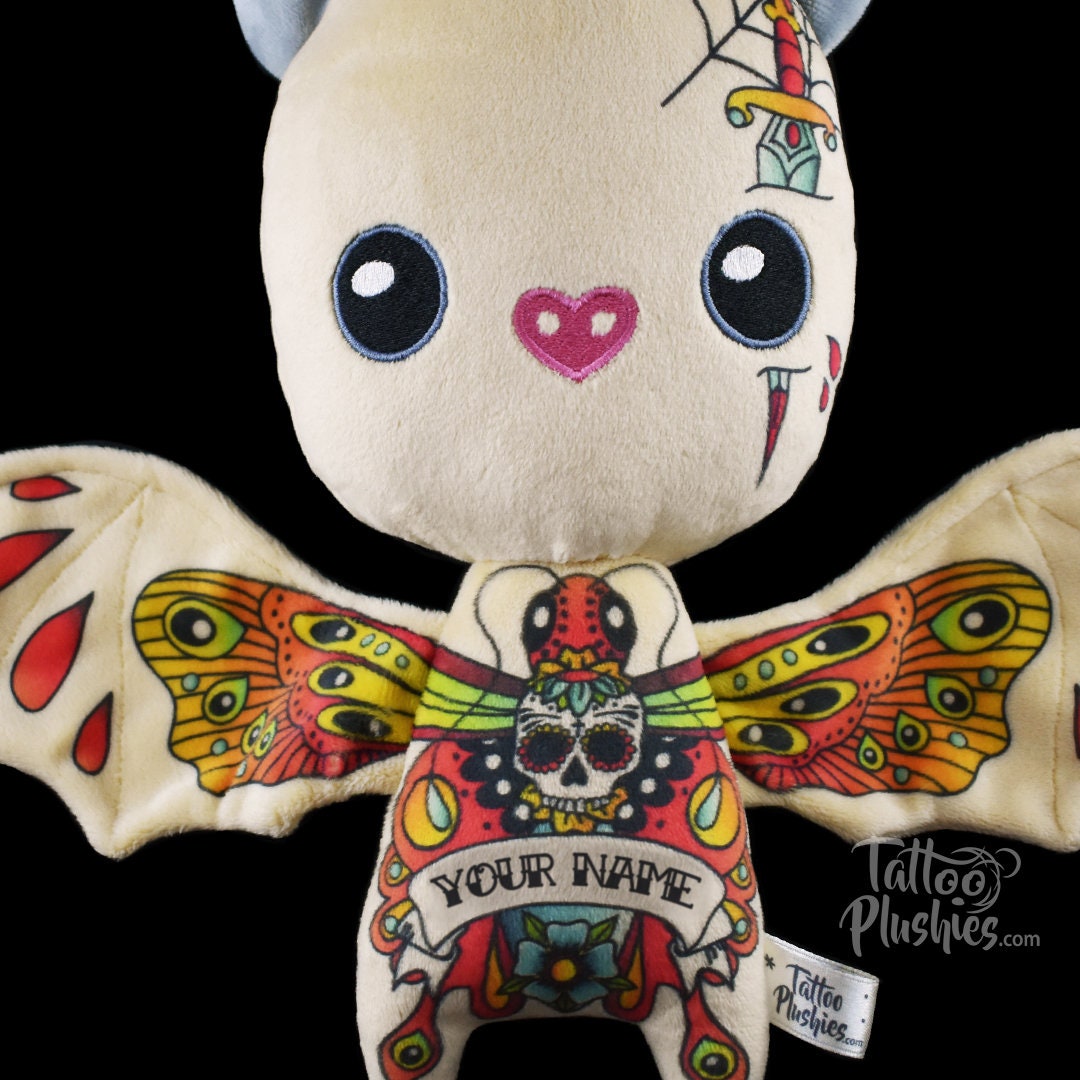 Personalized Tattoo Plushie Bat drake Small - Etsy