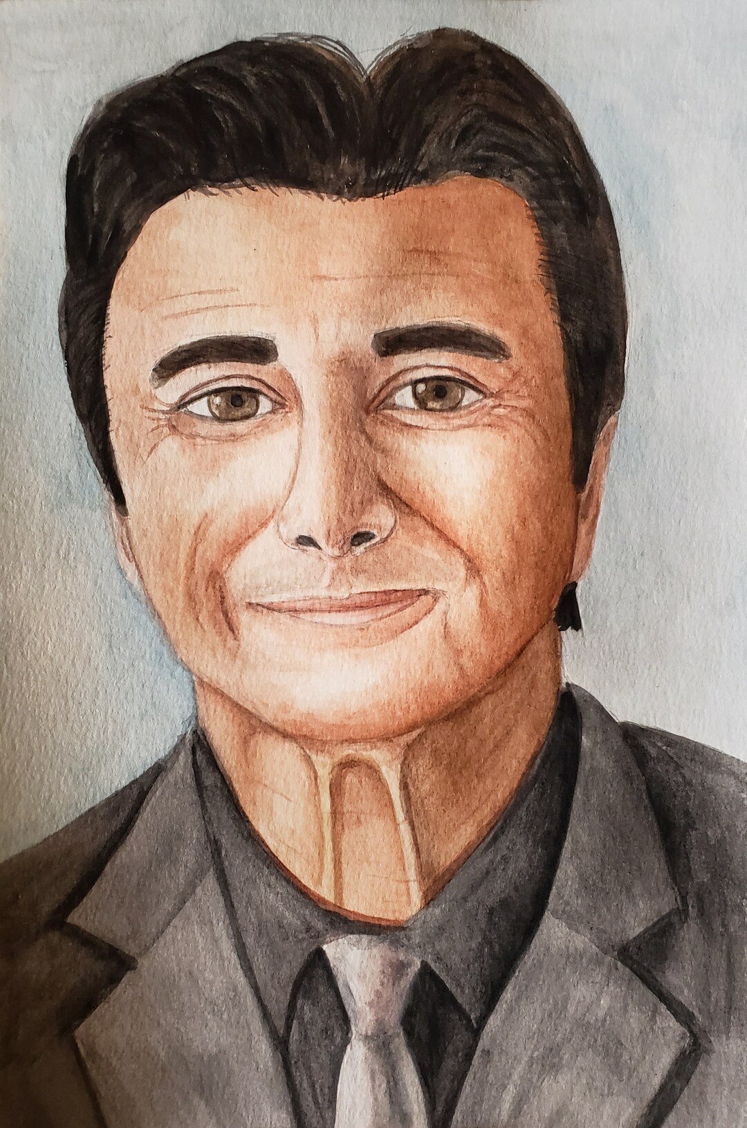 Steve Perry Portrait by Me. 11x7 In. Watercolor on Paper - Etsy
