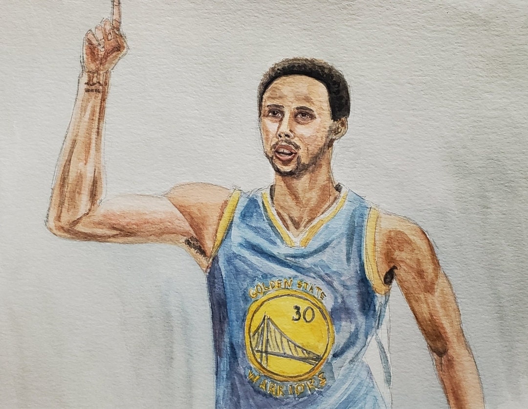 Stephen Curry Portrait by Me - Etsy