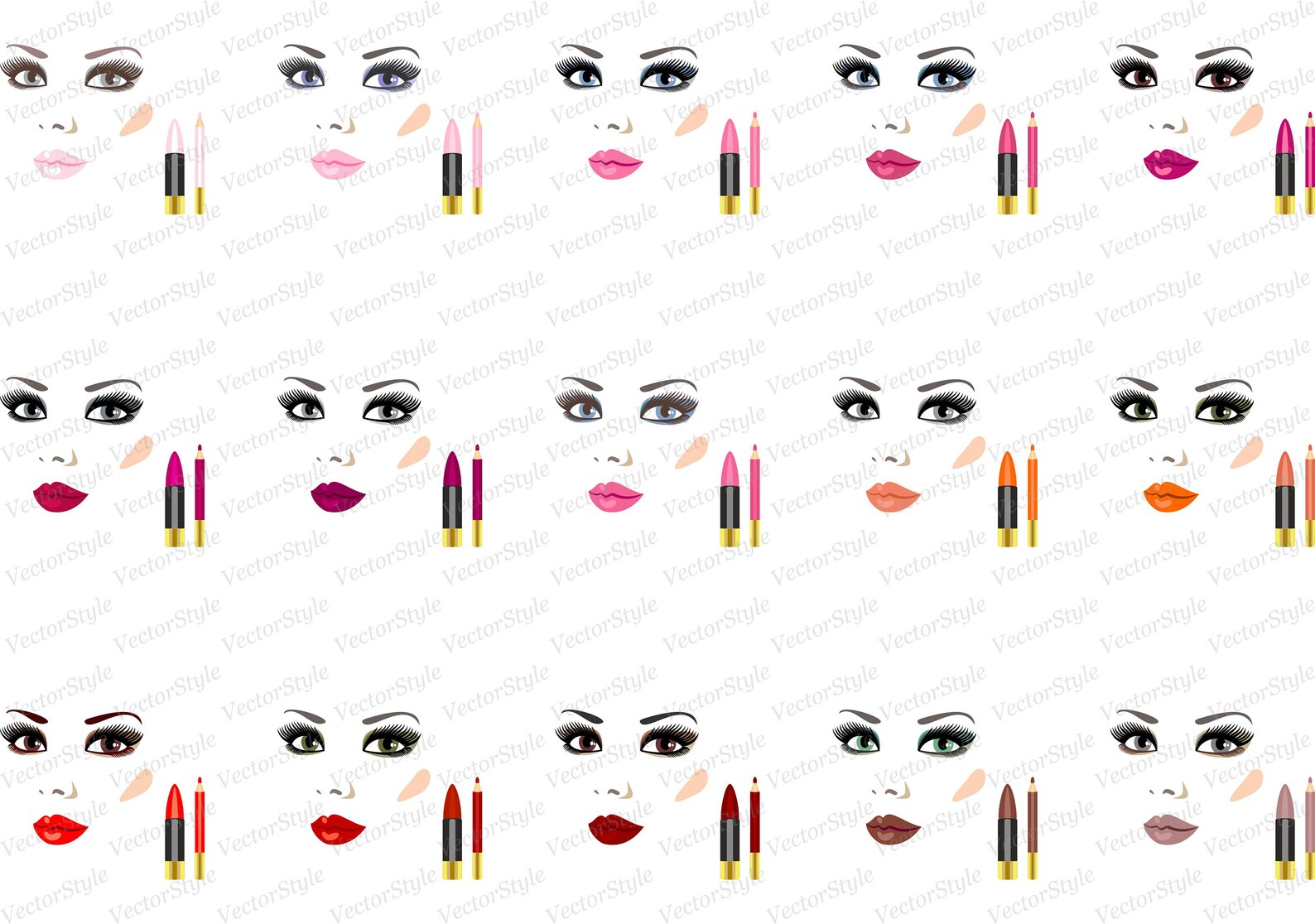 Woman Svg Glamour Clipart Eye Svg Makeup Clipart Beauty Clip - Etsy