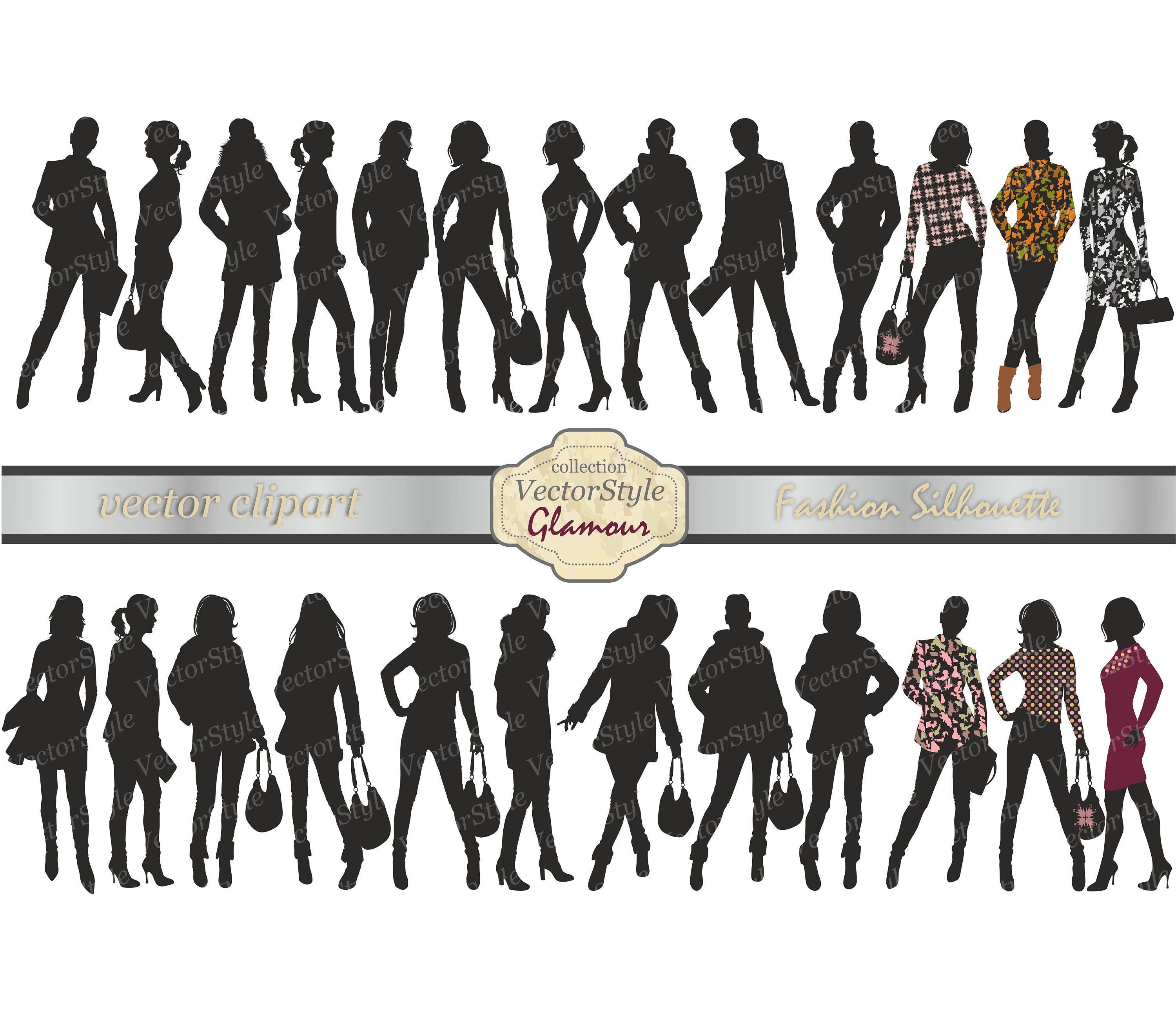 Black Girl Swg Glamour Clipart Fashion Clipart Vector - Etsy