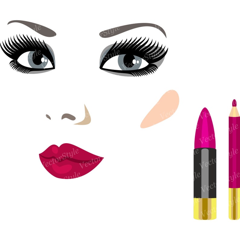 Woman Svg Glamour Clipart Eye Svg Makeup Clipart Beauty Clip - Etsy