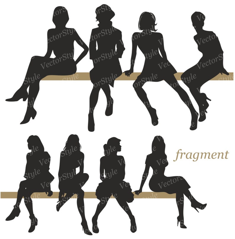 Glamour Girl Clip Glamour Clip Fashion Clip Vector Silhouette Black ...