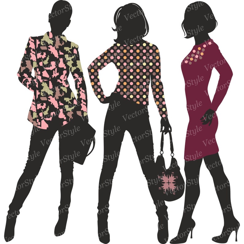 Black Girl Swg Glamour Clipart Fashion Clipart Vector - Etsy