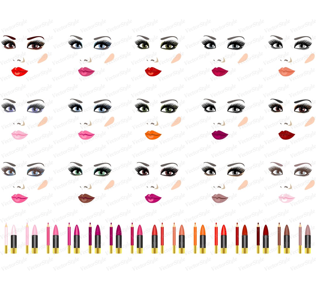 Woman Svg Glamour Clipart Eye Svg Makeup Clipart Beauty Clip - Etsy