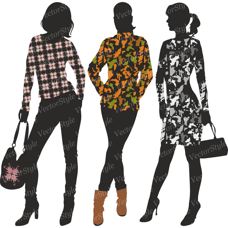 Black Girl Swg Glamour Clipart Fashion Clipart Vector - Etsy